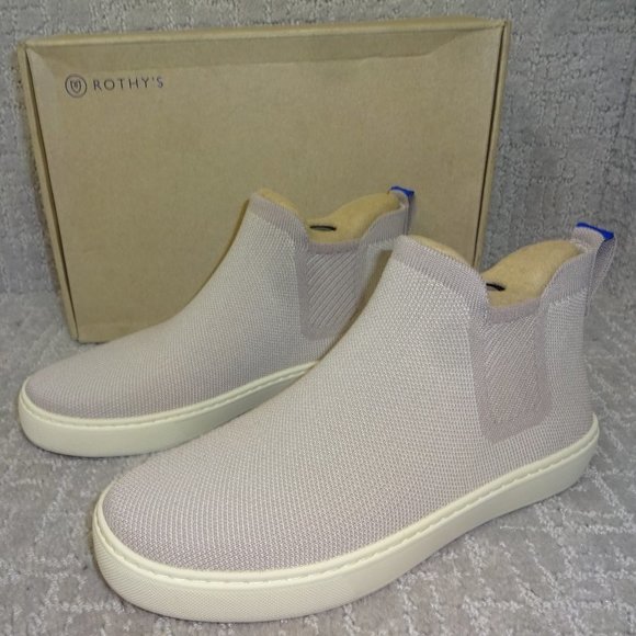 Rothy's | Shoes | Rothys The Chelsea Lilac Grey Fabric High Top Sneaker Boots Multiple Sizes ...